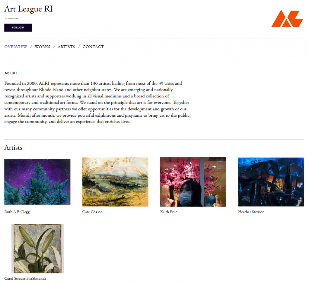 ALRI on Artsy – Art League RI